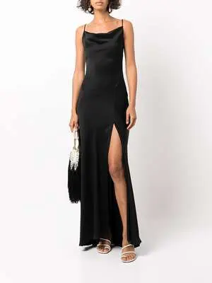Simkhai Finley Crepe Satin Gown - Black