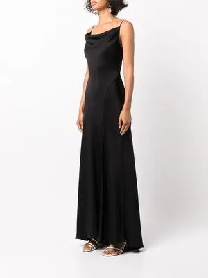 Simkhai Finley Crepe Satin Gown - Black