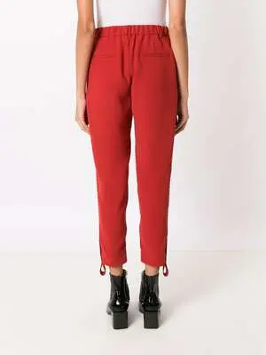 GLORIA COELHO Draped Cropped Trousers