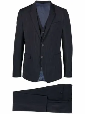 REVERES 1949 Three-piece Single-breasted Suit - Blue