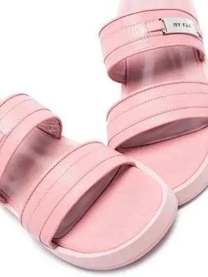 By Far Easy Leather Sandals - Pink