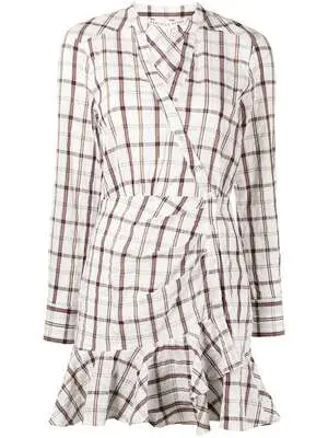 Veronica Beard Sherry Check-pattern Mini Dress