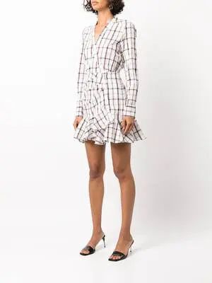 Veronica Beard Sherry Check-pattern Mini Dress