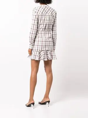 Veronica Beard Sherry Check-pattern Mini Dress