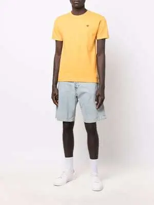 Play Comme Des Garcon Logo-patch Short-sleeve T-shirt - Orange