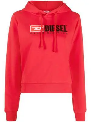 DIESEL® Embroidered Logo Cotton Hoodie