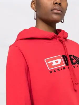 DIESEL® Embroidered Logo Cotton Hoodie