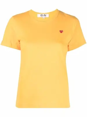 Play Comme Des Garcon Cotton T-shirt - Yellow
