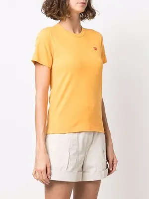Play Comme Des Garcon Cotton T-shirt - Yellow