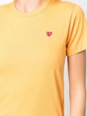 Play Comme Des Garcon Cotton T-shirt - Yellow