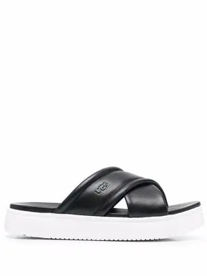 UGG Cross-strap Leather Platform Sandals