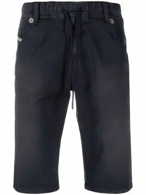 DIESEL® D-kroo Cotton Shorts With Logo Patch