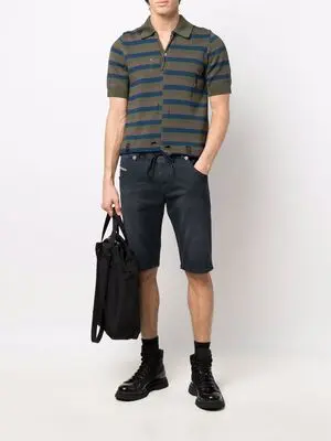 DIESEL® D-kroo Cotton Shorts With Logo Patch