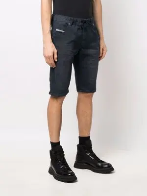 DIESEL® D-kroo Cotton Shorts With Logo Patch