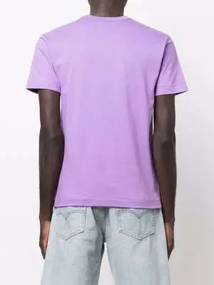 Play Comme Des Garcon Logo-patch Short-sleeve T-shirt - Purple