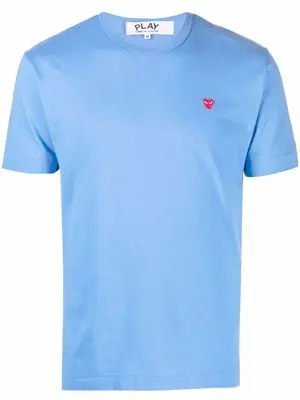 Play Comme Des Garcon Logo-patch Short-sleeve T-shirt - Blue