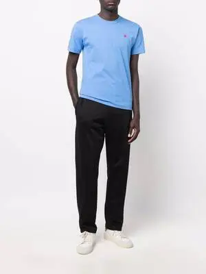Play Comme Des Garcon Logo-patch Short-sleeve T-shirt - Blue