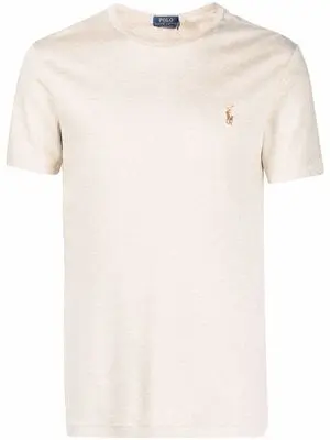 Polo Ralph Lauren Polo Pony Logo Embroidered T-shirt - Neutrals