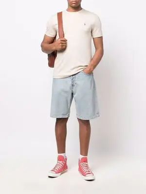 Polo Ralph Lauren Polo Pony Logo Embroidered T-shirt - Neutrals