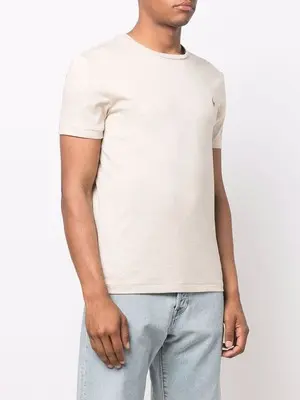 Polo Ralph Lauren Polo Pony Logo Embroidered T-shirt - Neutrals