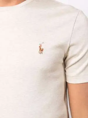 Polo Ralph Lauren Polo Pony Logo Embroidered T-shirt - Neutrals