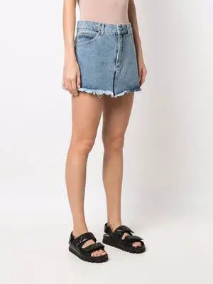 Natasha Zinko Washed Denim Mini Skirt