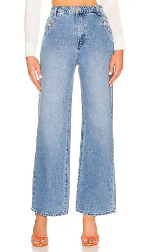 Rolla's Heidi Western Wide Leg Jean In Blue