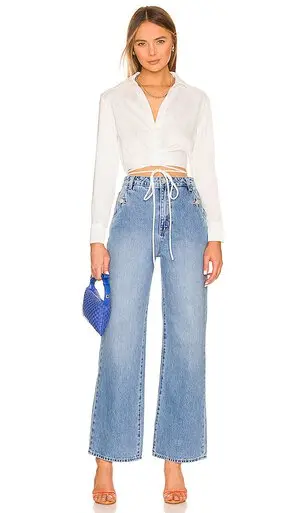 Rolla's Heidi Western Wide Leg Jean In Blue