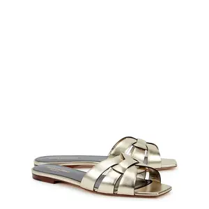 Saint Laurent Nu Pieds Leather Sandals, Sandals, Slip-on