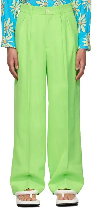 Jacquemus Jacquemus Green Le Splash 'Le Pantalon Mela' Trousers - Green