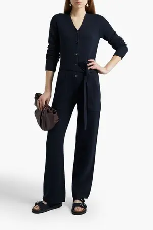 JOSEPH Belted Wool Jumpsuit