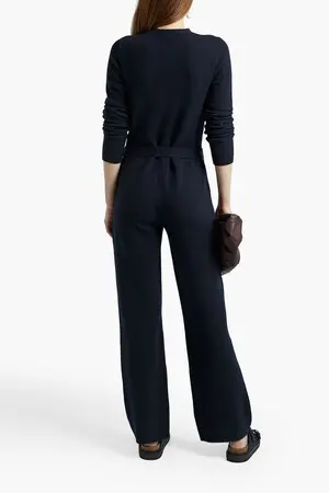 JOSEPH Belted Wool Jumpsuit