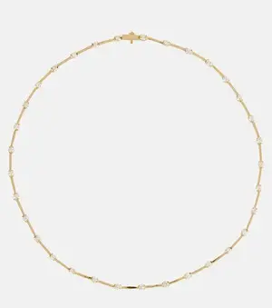 Melissa Kaye Zea Linked 18kt Gold Diamond Necklace