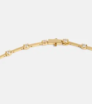 Melissa Kaye Zea Linked 18kt Gold Diamond Necklace