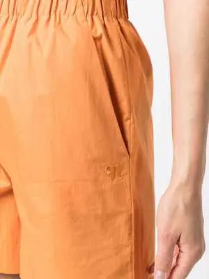 Nanushka Elasticated-waist Cotton Shorts - Orange
