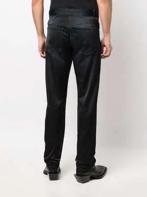 DIESEL® Slim-cut Trousers With Embroidered Logo