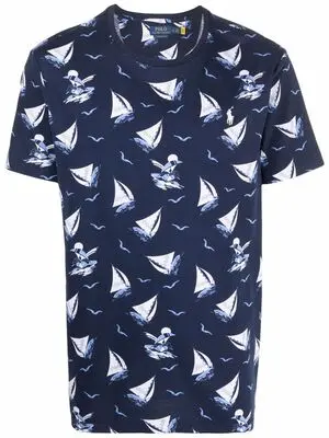 Polo Ralph Lauren Sailing-print T-shirt - Blue