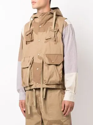 Engineered Garments Field Animal-print Gilet - Brown