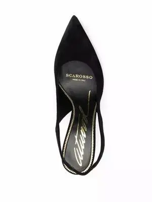 SCAROSSO X Brian Atwood Sutton Slingback Pumps - Black