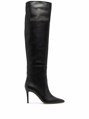 SCAROSSO X Brian Atwood Carra Leather Boots - Black