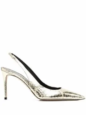 SCAROSSO X Brian Atwood Sutton Slingback Pumps - Gold