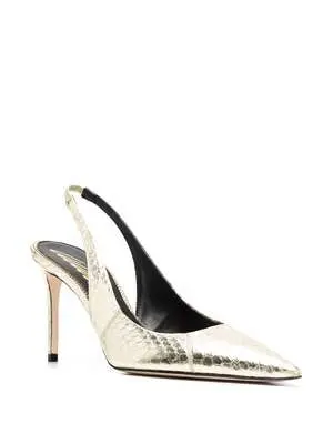 SCAROSSO X Brian Atwood Sutton Slingback Pumps - Gold