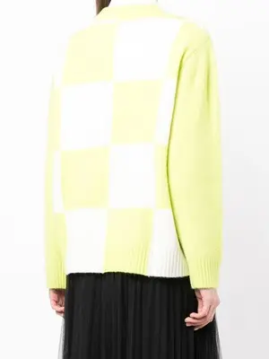 Baum Und Pferdgarten Oversized Check Wool-blend Sweater - White