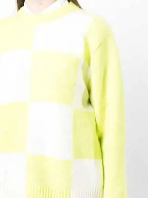 Baum Und Pferdgarten Oversized Check Wool-blend Sweater - White