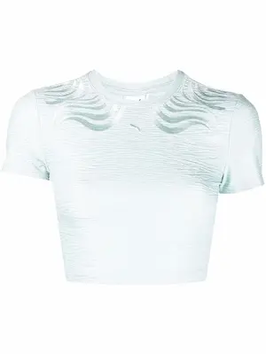 PUMA Embroidered-logo Cropped T-shirt