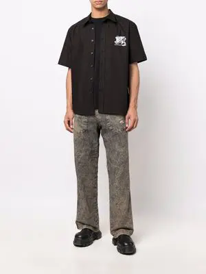 DIESEL® Acid Wash Straight Leg Trousers