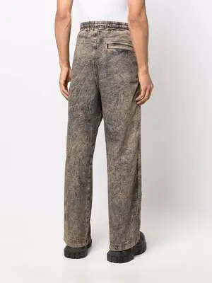 DIESEL® Acid Wash Straight Leg Trousers