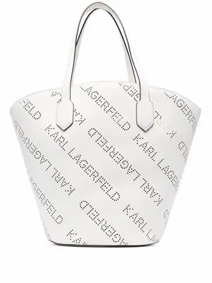 Karl Lagerfeld Punched Logo Tote