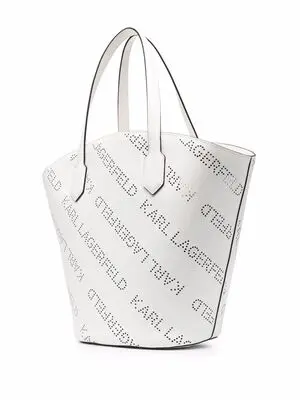 Karl Lagerfeld Punched Logo Tote