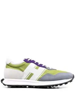 Hogan Logo Panelled Sneakers - Green